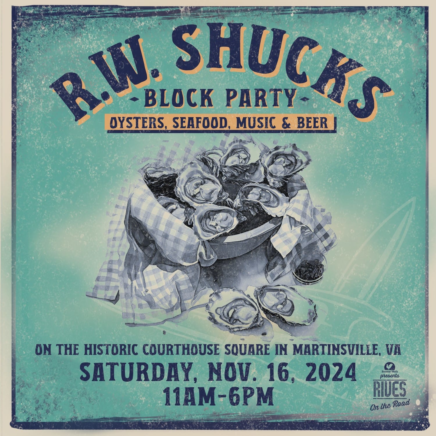 Rooster Walk 15 Tickets + RW Shucks Seafood Menu - Martinsville Tourism